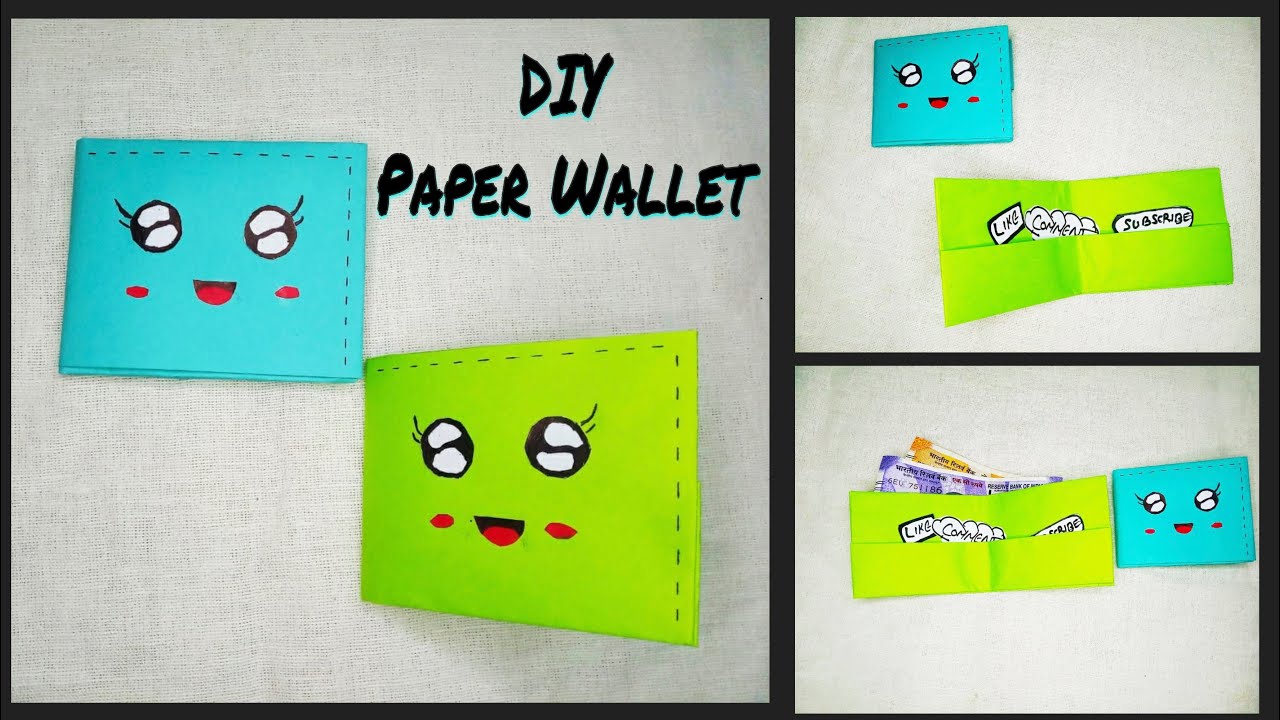 DIY: Paper Wallet | Mini paper wallet - YouTube