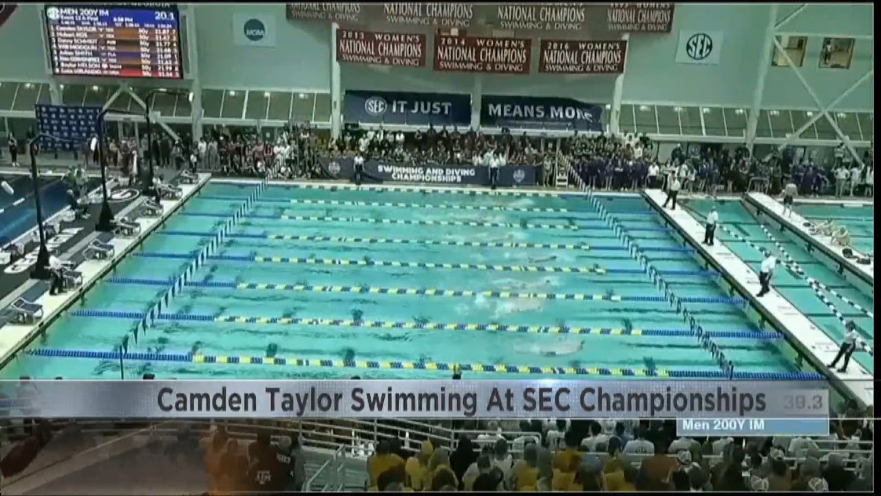 Camden Taylor takes 7th in SEC 200 IM championship - YouTube