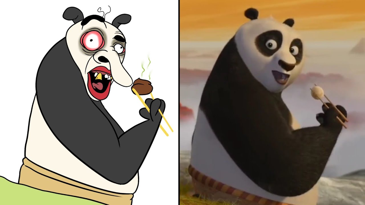 Funny Kung Fu Panda Training! Drawing Meme - YouTube