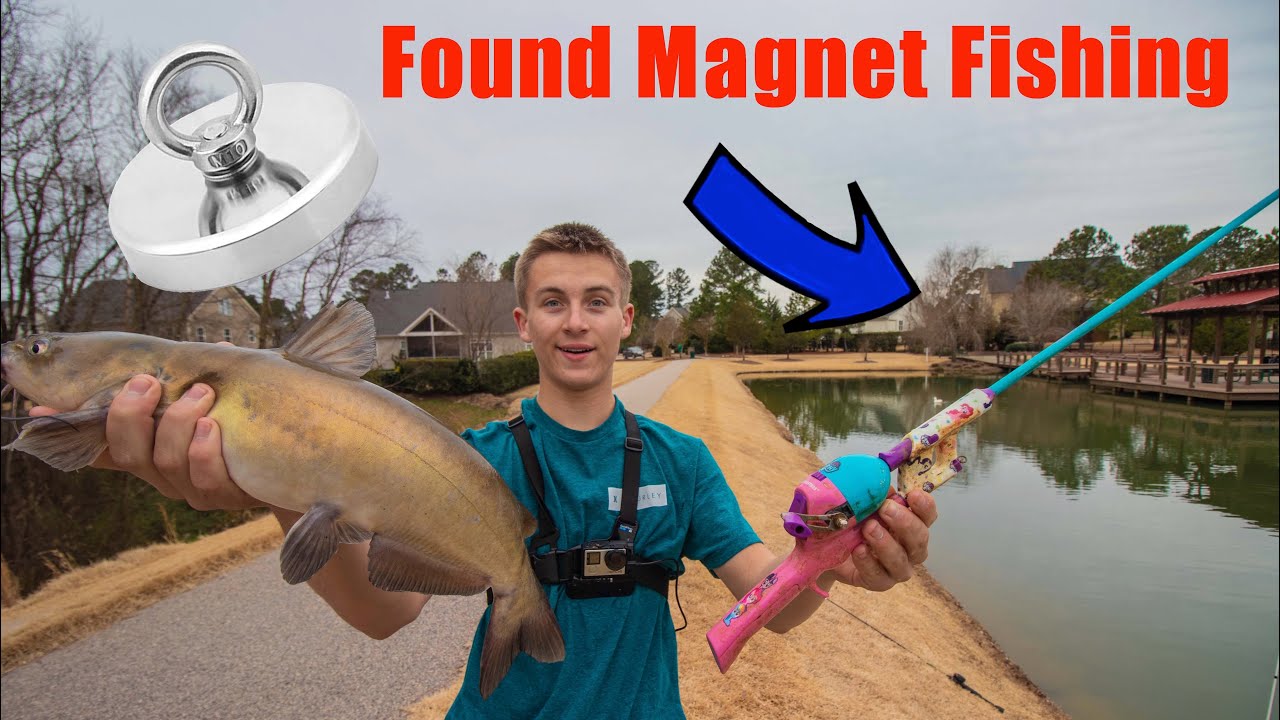 Fishing With Magnet Fishing Finds (Barbie Rod) - YouTube