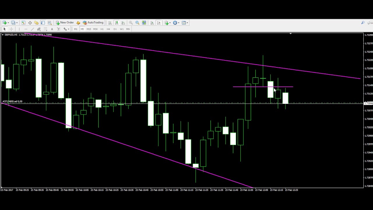 Live Trading Example 05 - Trading Inside an Expanding Triangle - YouTube