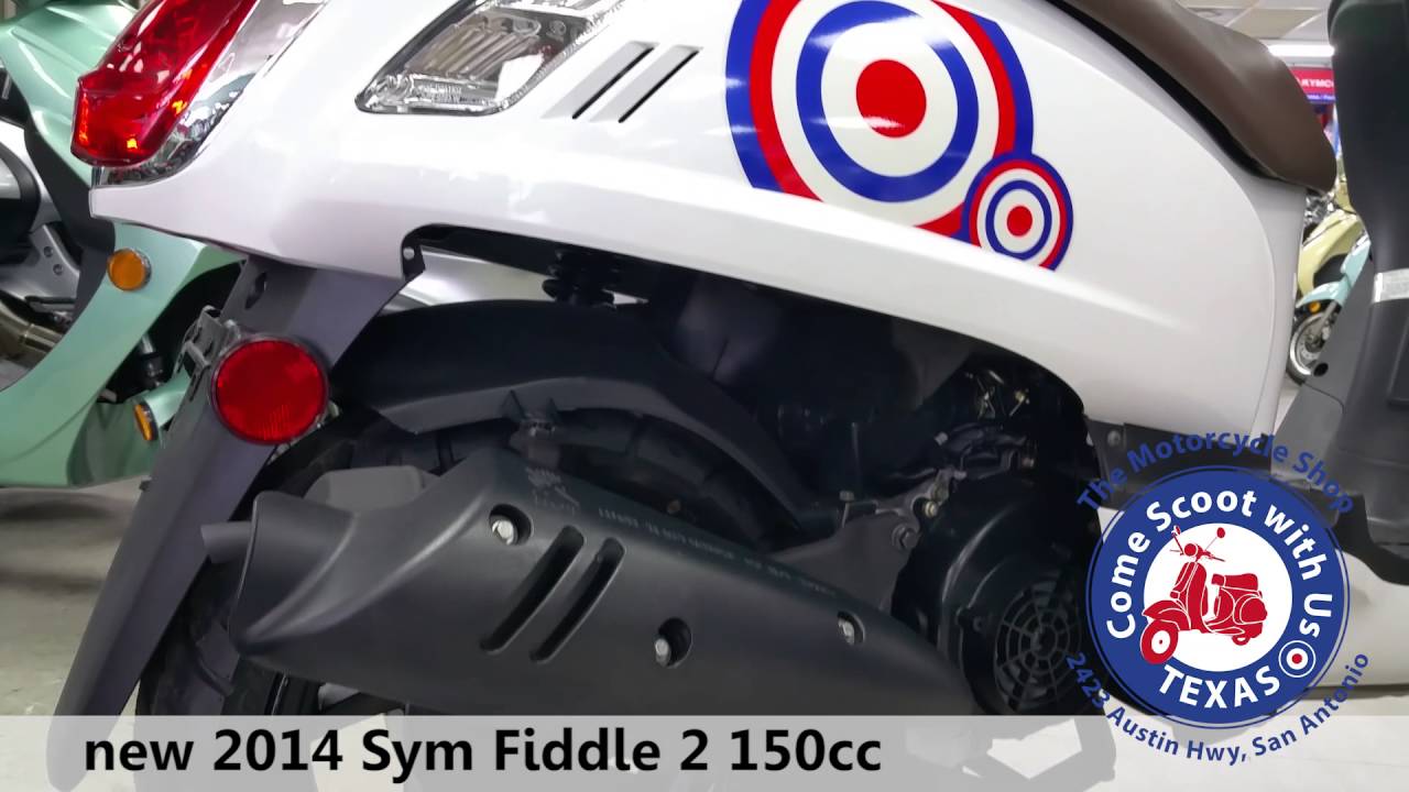 new 2014 Sym Fiddle 2 150cc white - YouTube