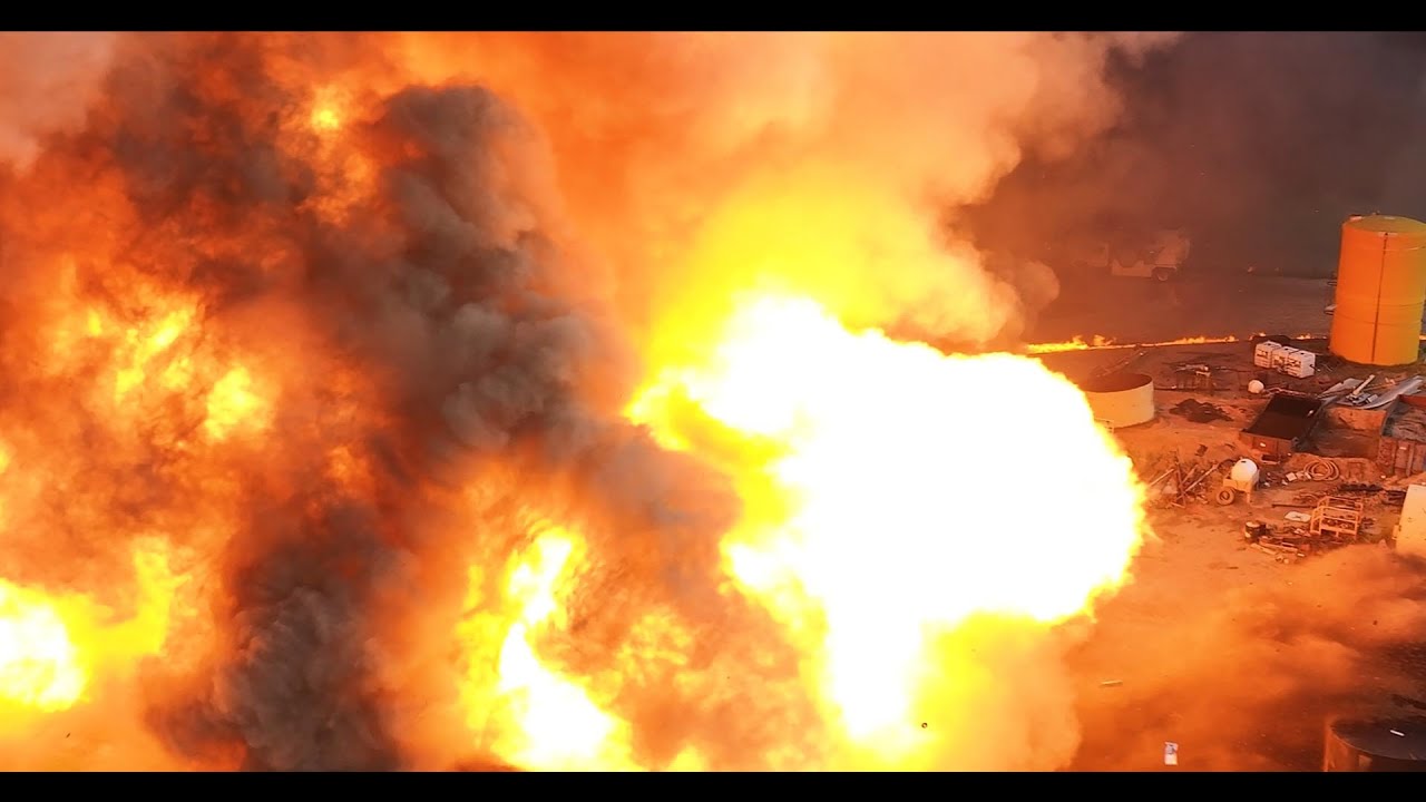 MASSIVE MONTANA EXPLOSION CAPTURED BY DRONE!! - Sidney, Montana 6/25/25 ...