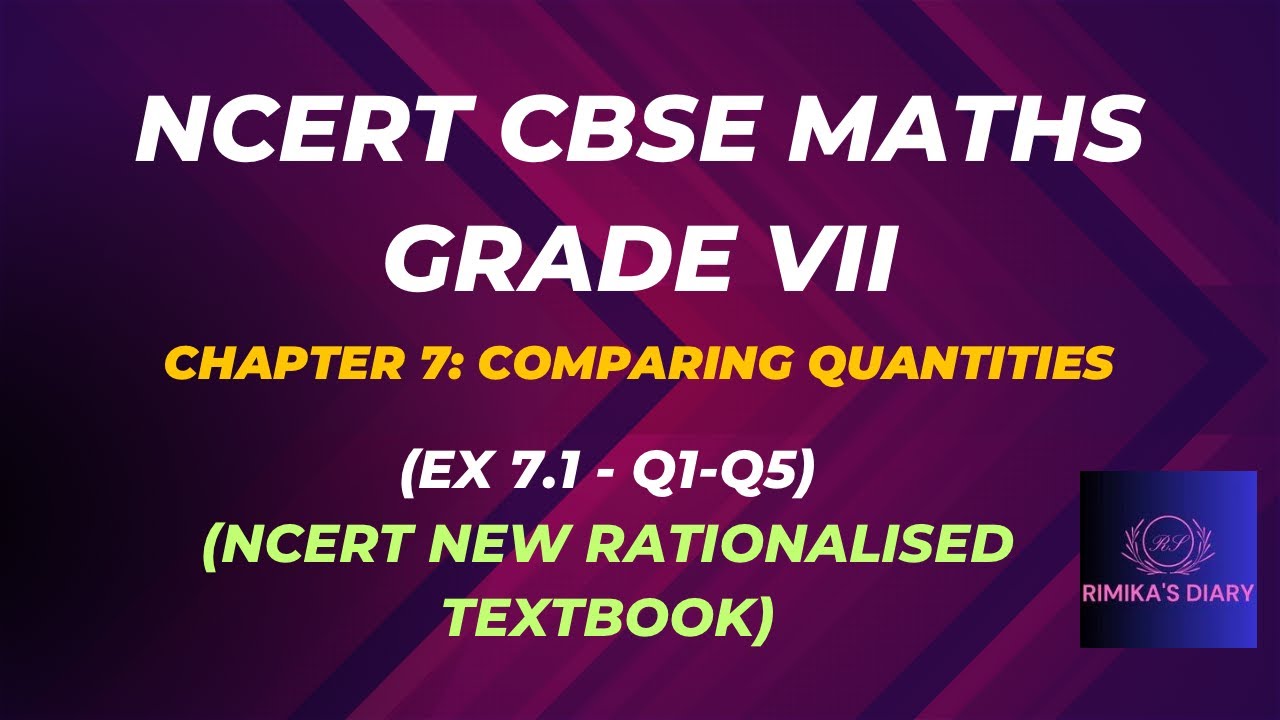 NCERT Grade 7||CBSE Class 7 Maths in Tamil||Comparing Quantities(EX: 7. ...