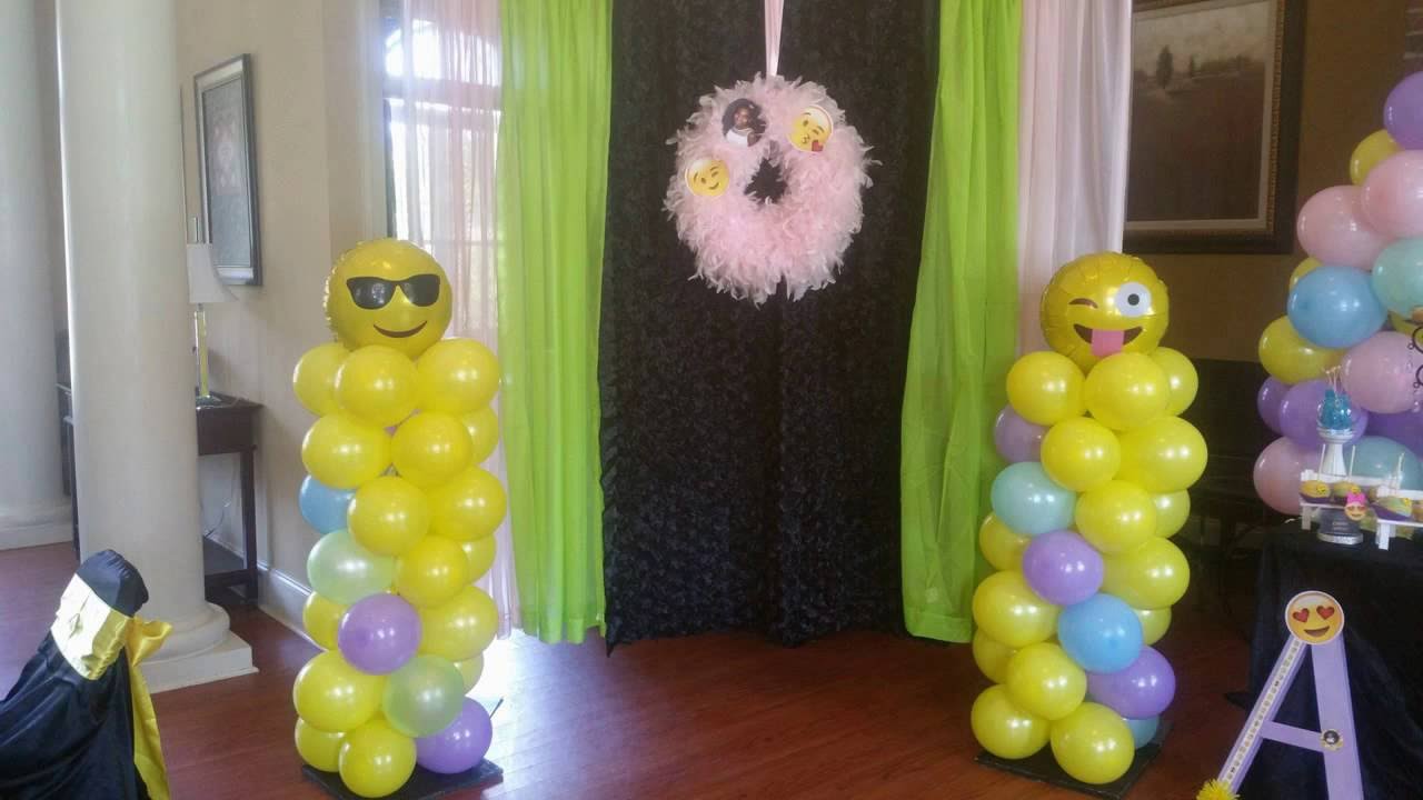 Emoji Theme Birthday Party by Sovaya's Couture Events - YouTube
