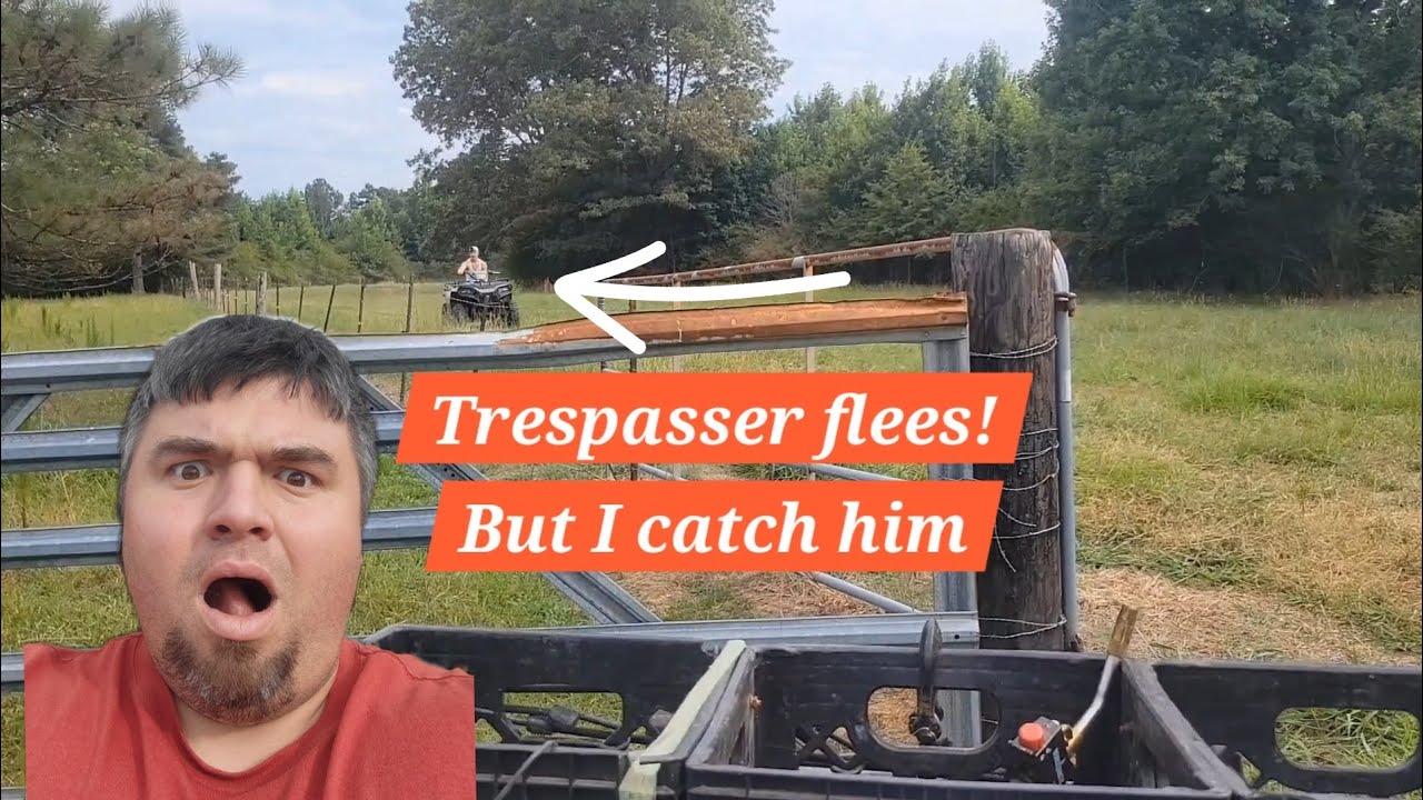Trespasser tries to run, but I catch him. Example of how to treat a ...