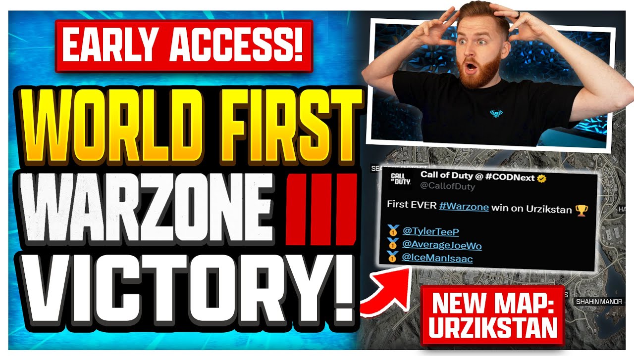 THE *OFFICIAL* FIRST EVER WIN! WARZONE'S NEW MAP [URZIKSTAN] COD NEXT MW3 Gameplay! - YouTube