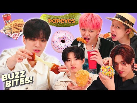 TREASURE Tries American Foods | Buzz Bites