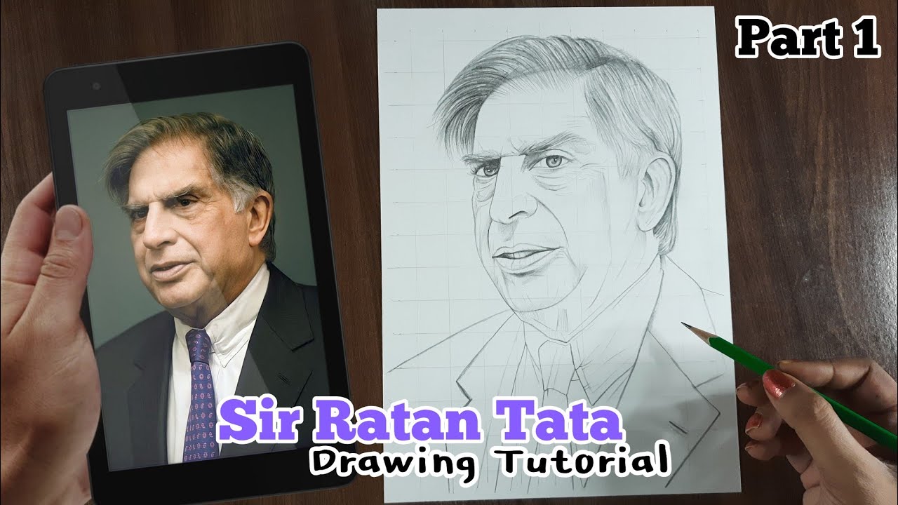 Draw with me - Sir Ratan Tata drawing, Ratan Tata Ji Drawing, Tribute ...