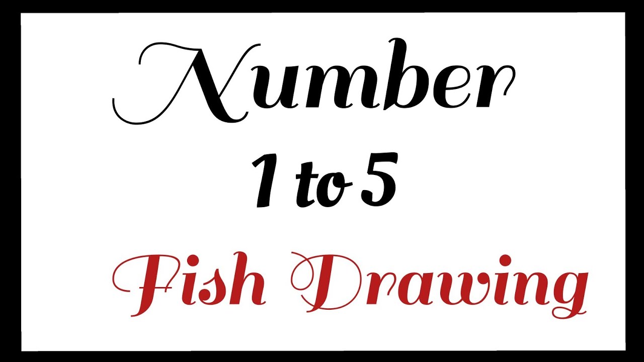 How to draw a Fish using numbers 1 to 5||Fish drawing easy step by step ...