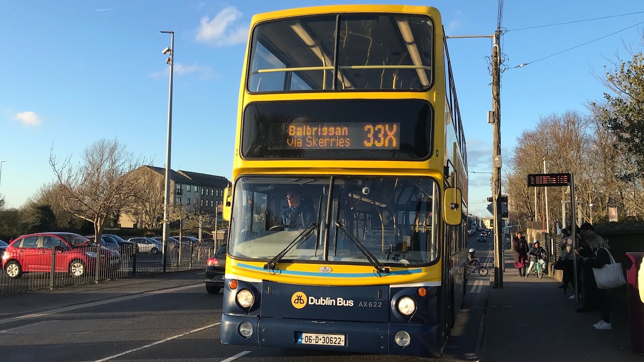 Dublin Bus | Route 33X to Balbriggan | ALX400 Volvo B7TL | AX622 - YouTube