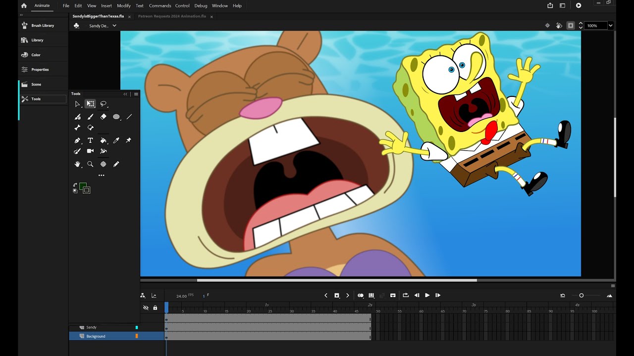 Sandy Cheeks Busts Out! - YouTube