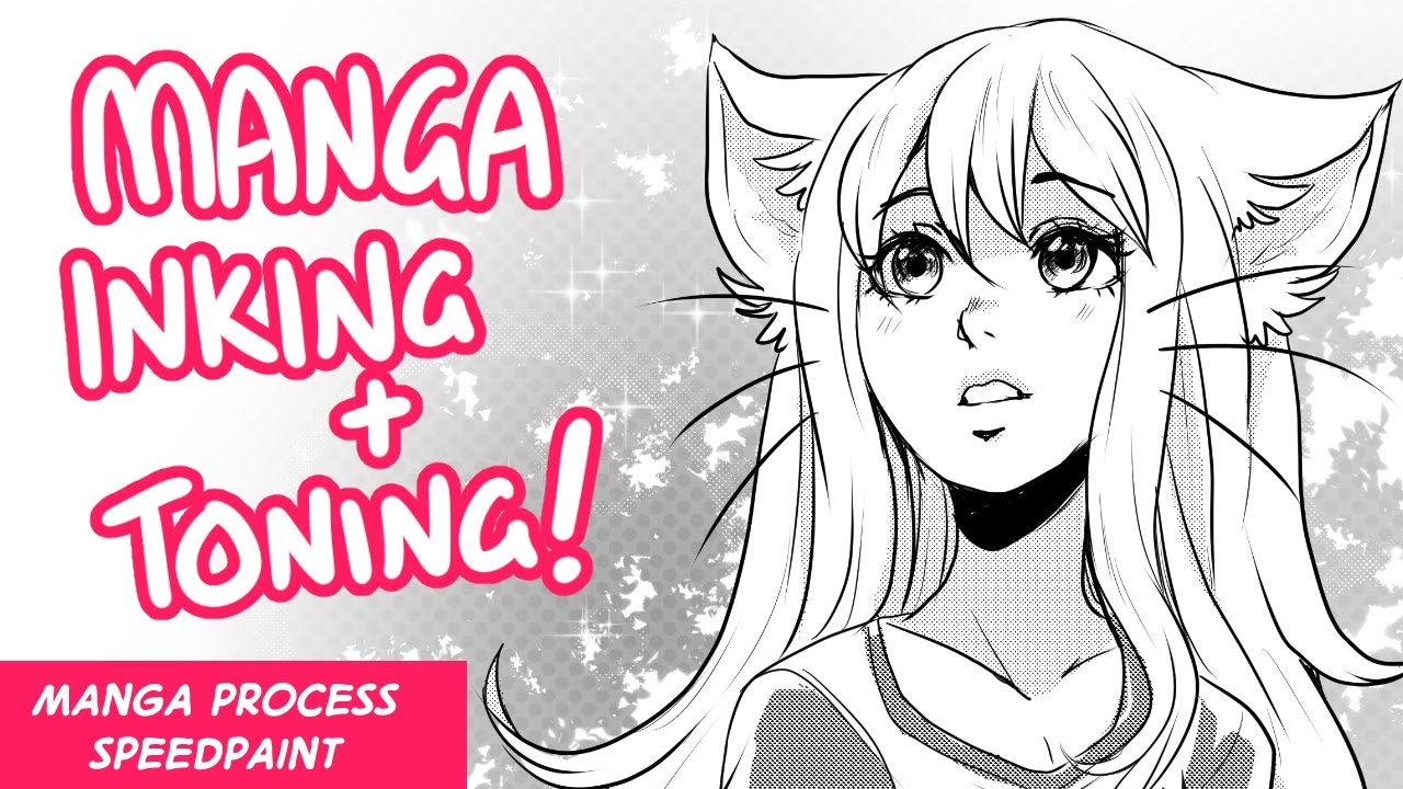 Speedpaint | Manga inking + Toning | CSP | PJ Emi - YouTube