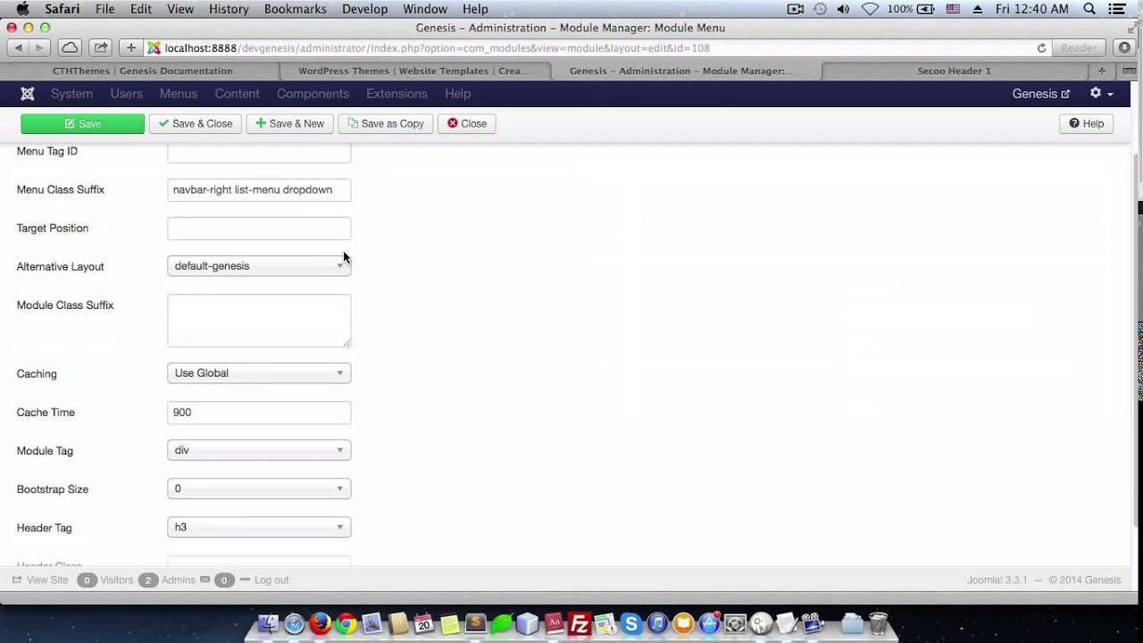 Genesis - Create menu modules - YouTube
