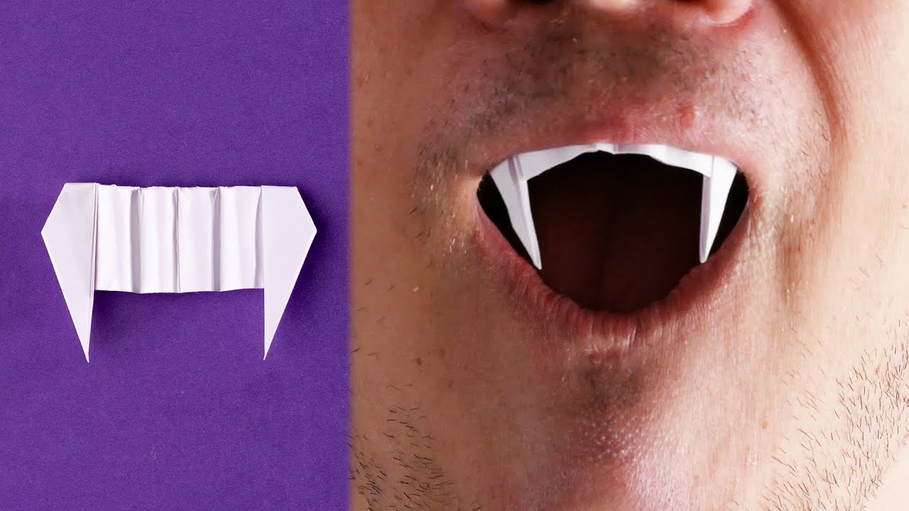 Manualidades para Halloween [Dientes de vampiro] - YouTube