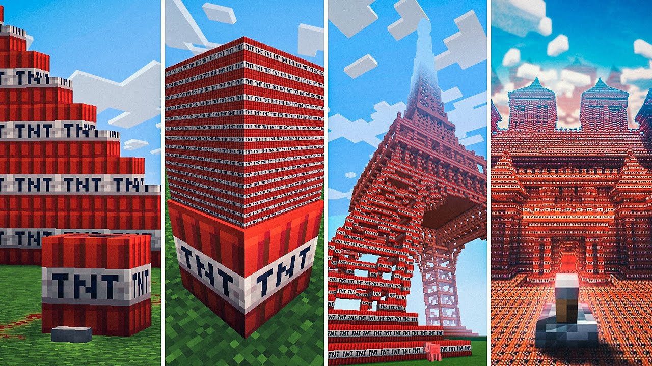 all types of tnt experiments in minecraft - YouTube
