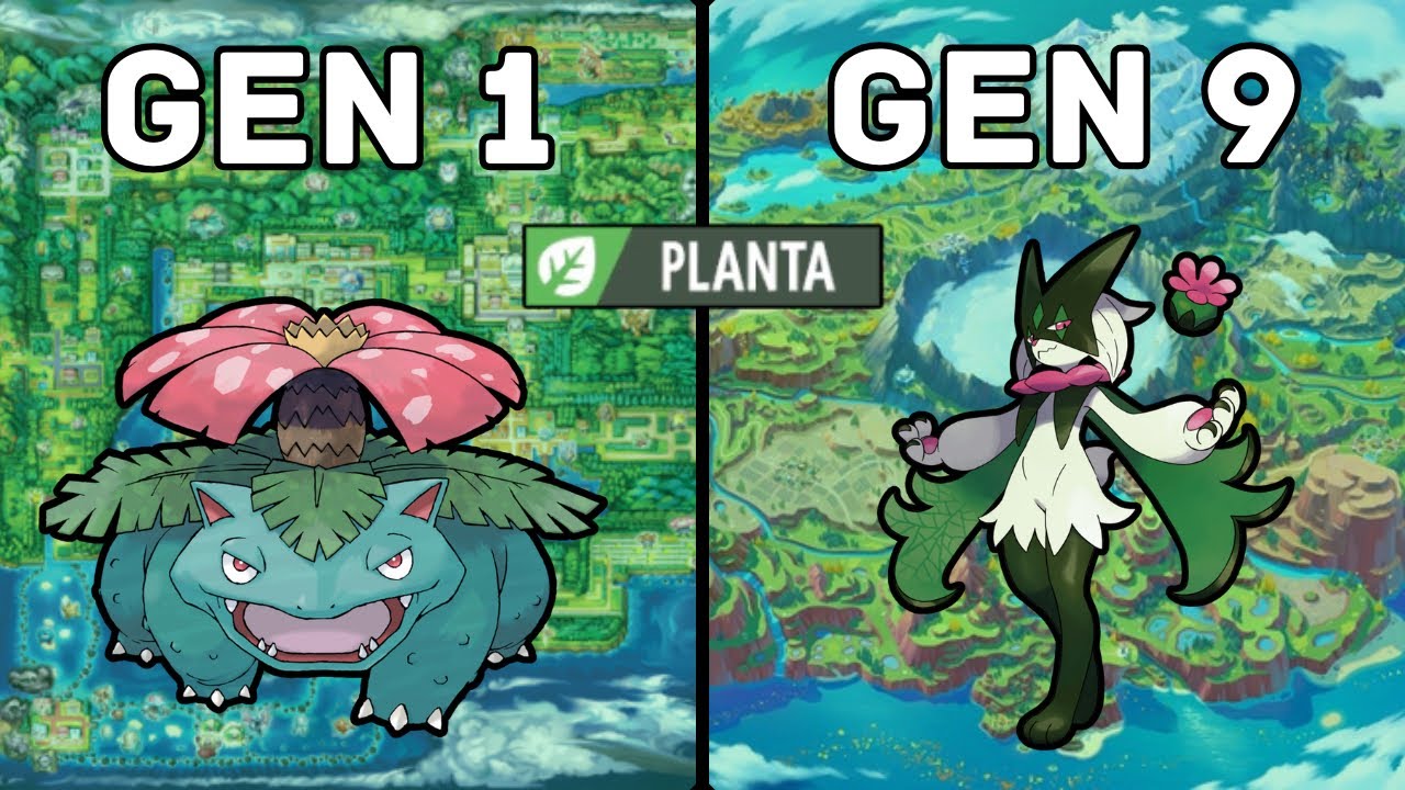 TOP 3 MEJORES POKÉMON TIPO PLANTA DE CADA GENERACIÓN - YouTube