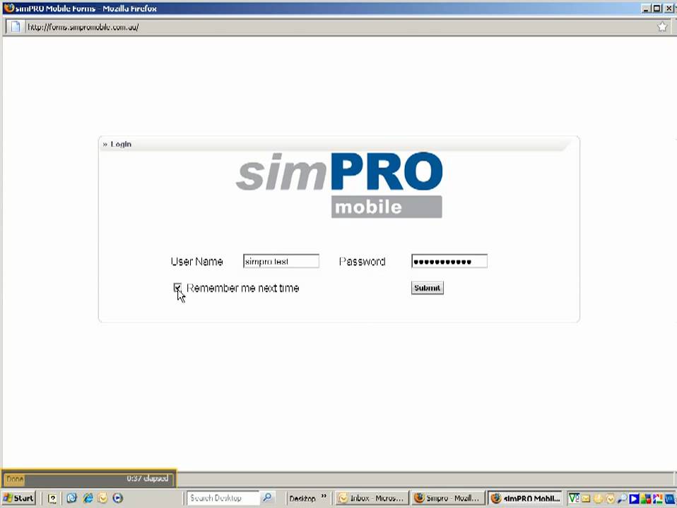 How to Log into simPRO Mobile Forms Portal - YouTube