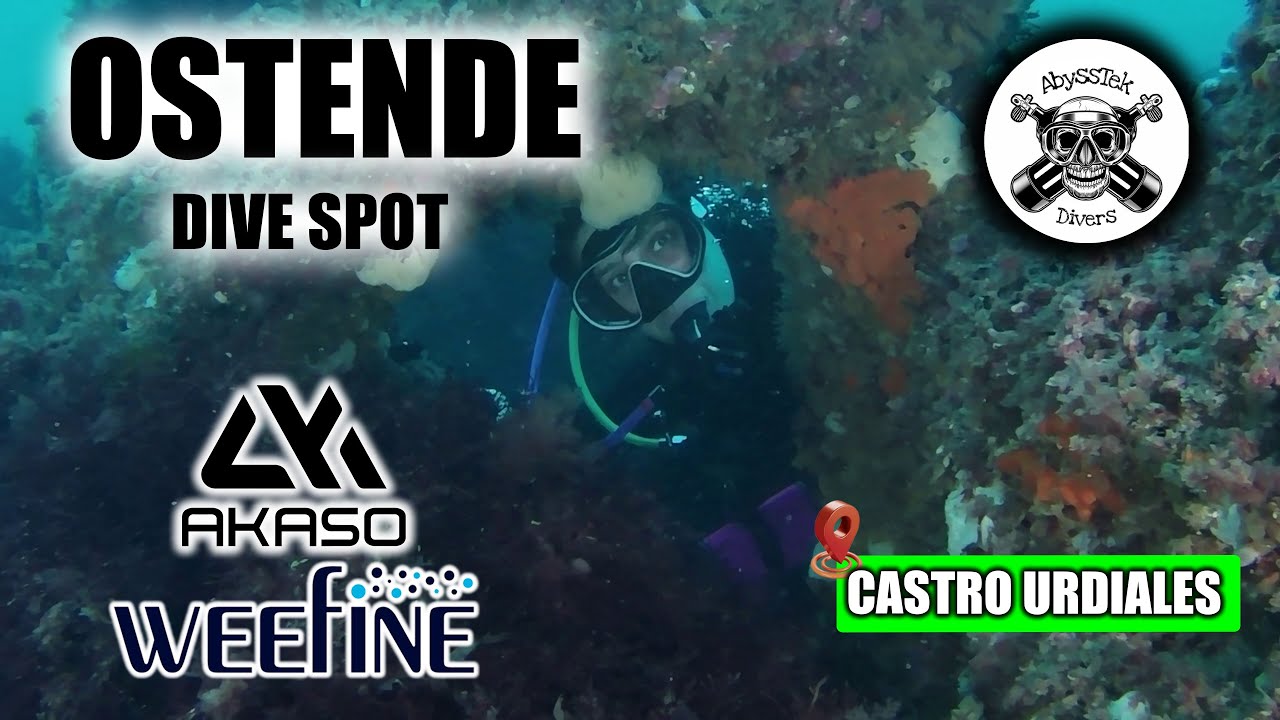 OSTENDE DIVESPOT WITH AKASO BRAVE 7 & WEEFINE UNDERWATER VIDEO SETUP ...