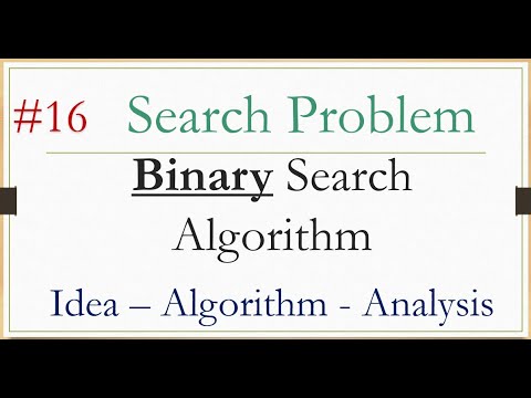16 Binary search Algorithm:- idea, example, algorithm, time complexity ...