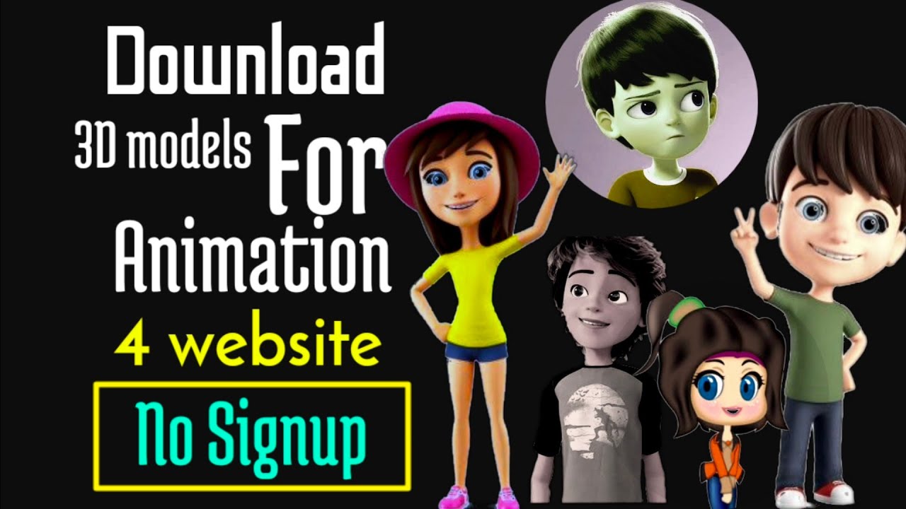 animation character direct downloading sites without signup | download ...
