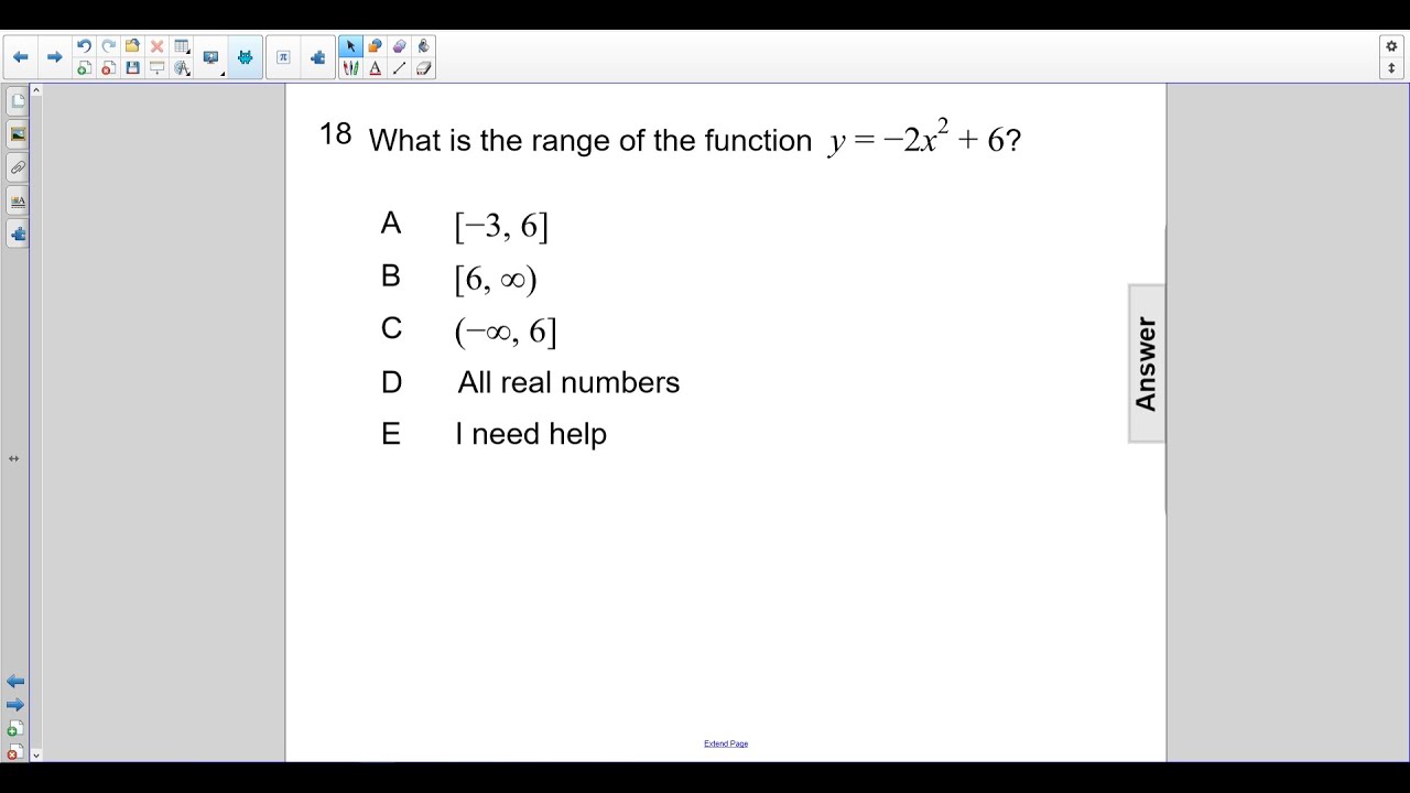 Algebra2 Quad Funcs Standard Form Pt 3 Q18 - YouTube