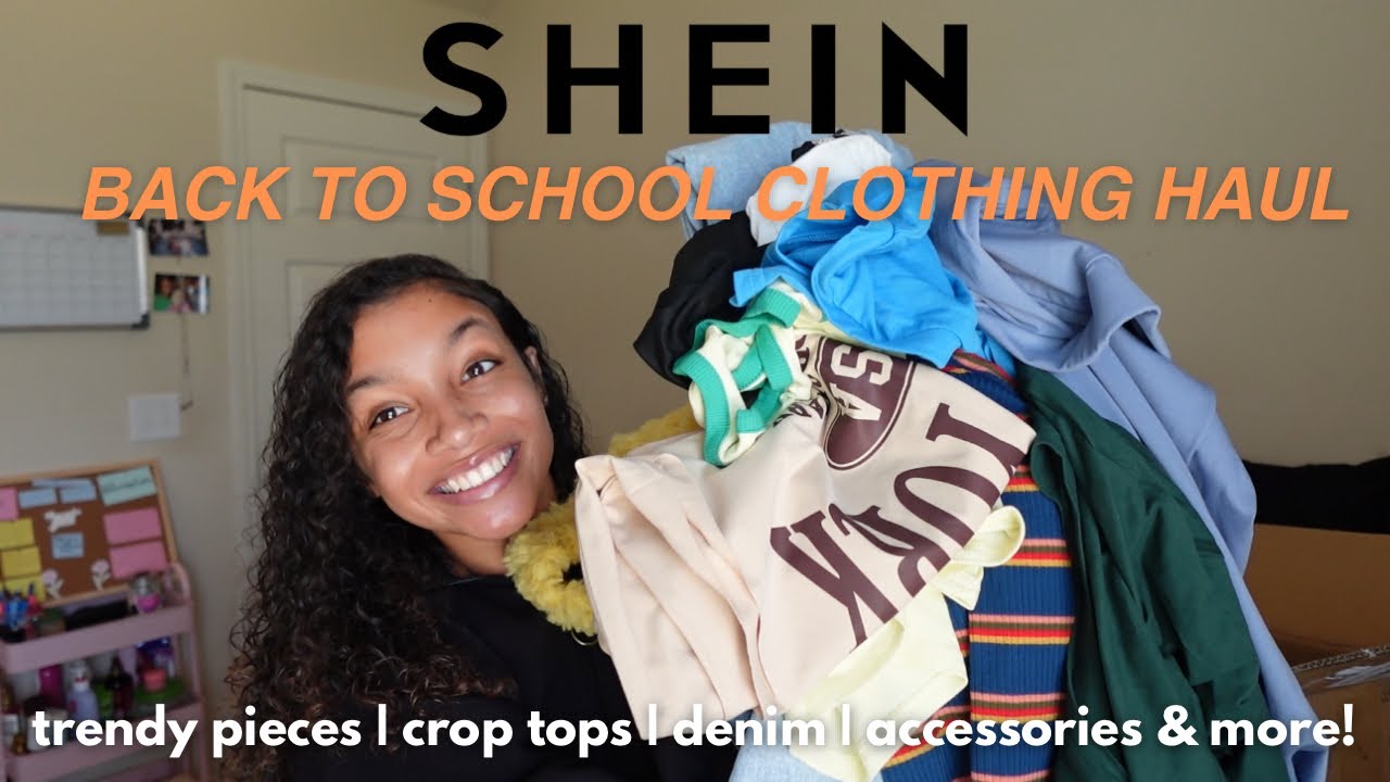 BACK TO SCHOOL EP. 1 | SHEIN CLOTHING HAUL 🛍️| trendy pieces, crop tops ...