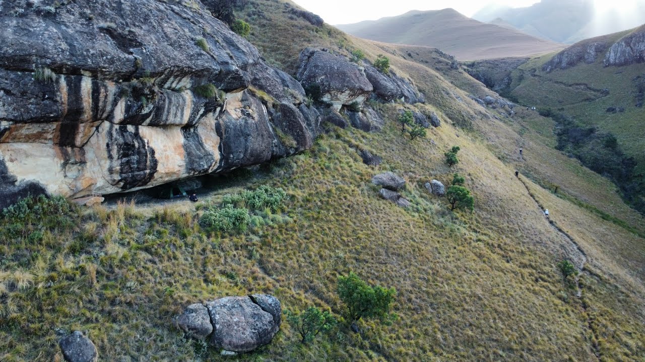 Solo hike and overnight at Cathedral peak, Sherman's cave. Drakensberg ...
