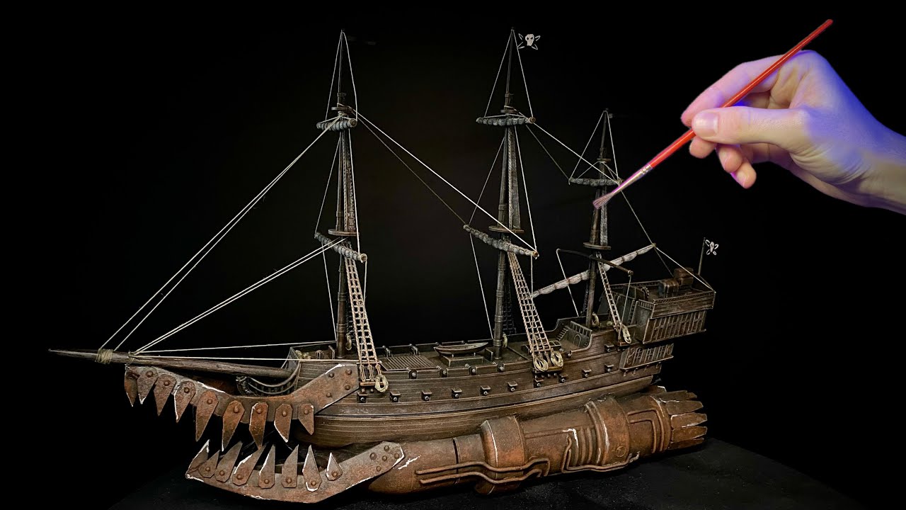 Space Pirate Ship Kitbash Model, With a Sharks Mouth. [What Could be ...