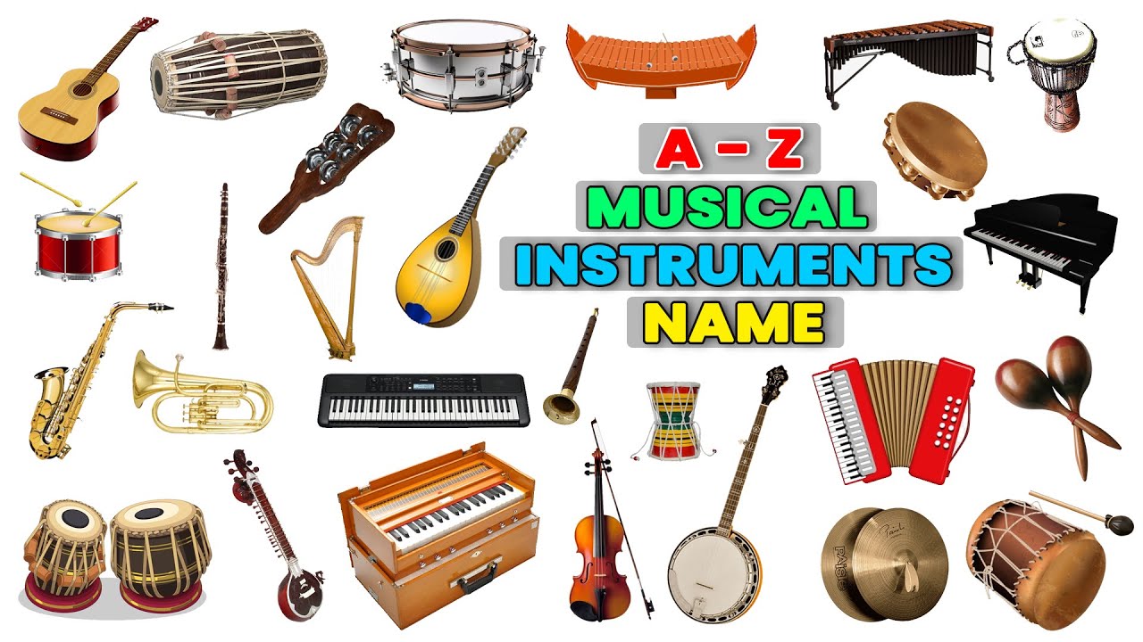 Alphabet Musical Instrument Name | List Of Musical Instrument | Learn ...