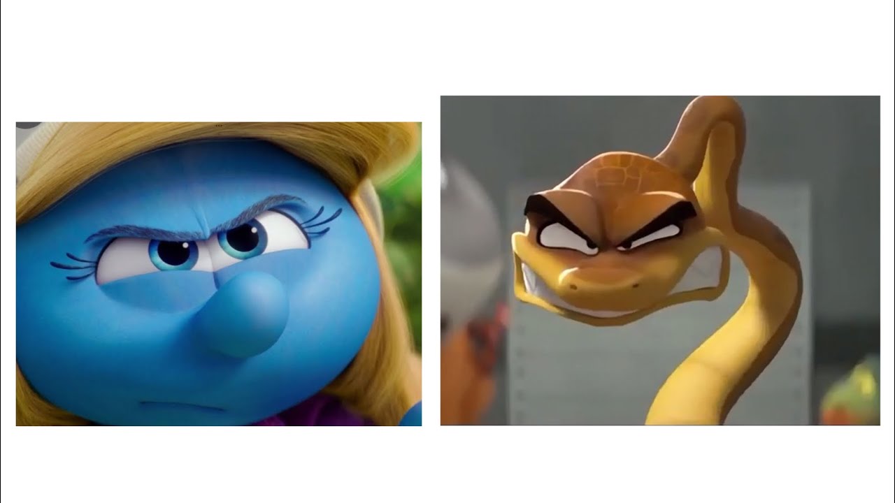 Smurfette Vs Mr. Snake. Full Fight (Bloody Funny) - YouTube