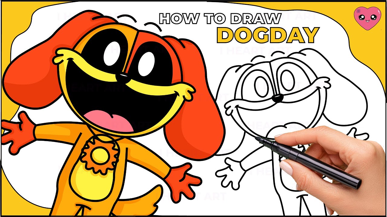 How to draw Dogday from Poppy Playtime | How to Draw Dogday Easy Step ...
