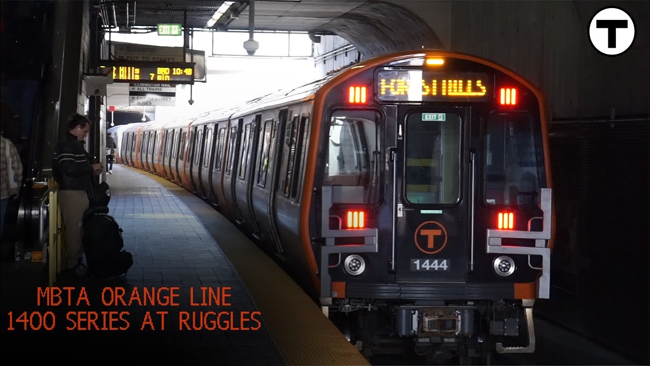 MBTA Orange Line: 01400 Series Train at Ruggles Station - YouTube