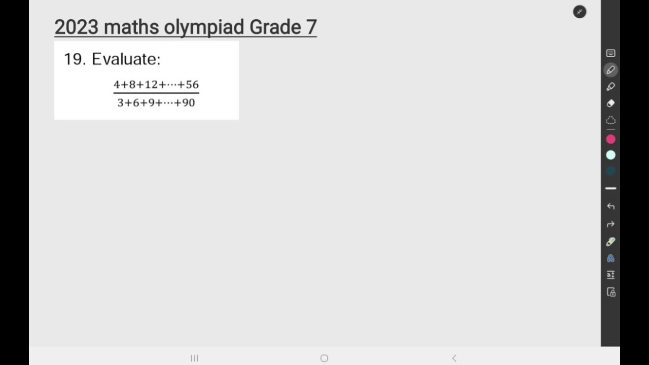 Arithmetic Sequences Maths Olympiad Gr8 - YouTube