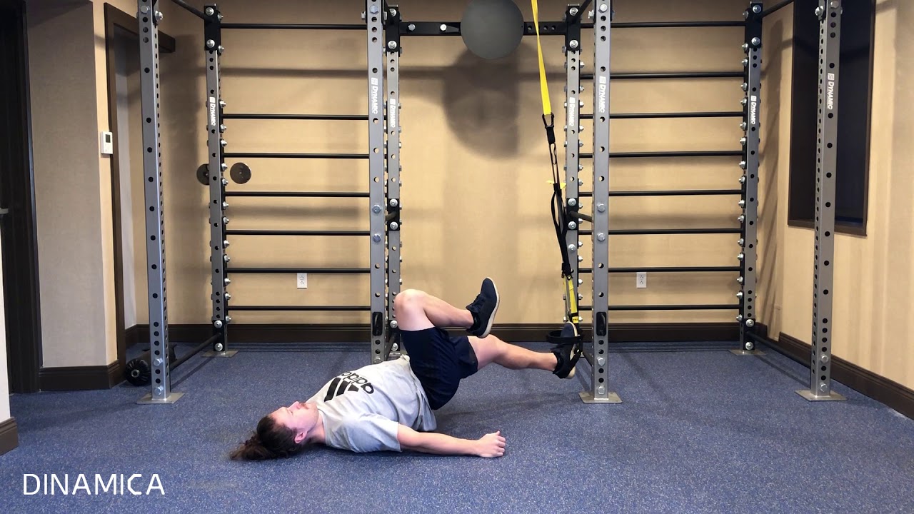 Hamstring Curls Single Leg TRX - YouTube