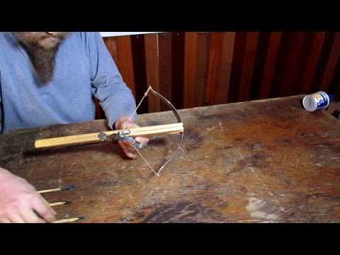 Miniature medieval crossbows 15lb, 30lb - YouTube
