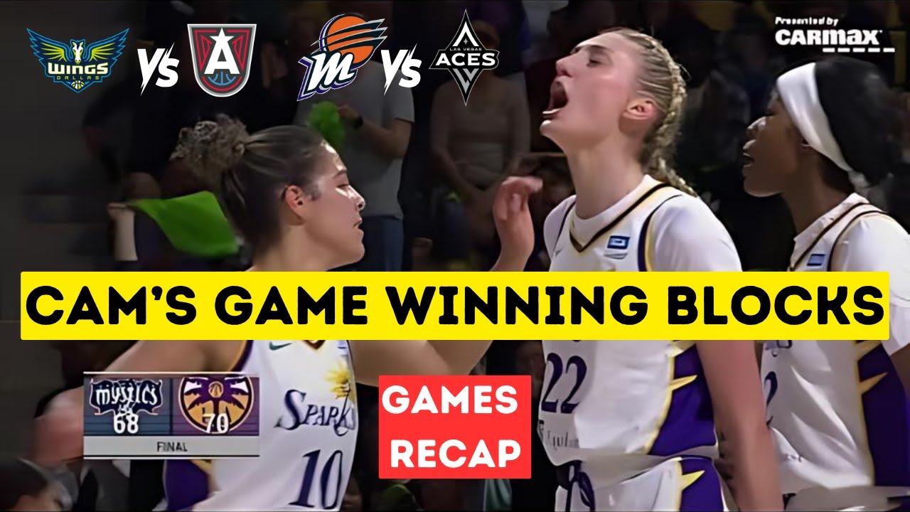 Cameron Brink with Game-Winning Blocks! | Wings vs Dream, Mercury vs ...