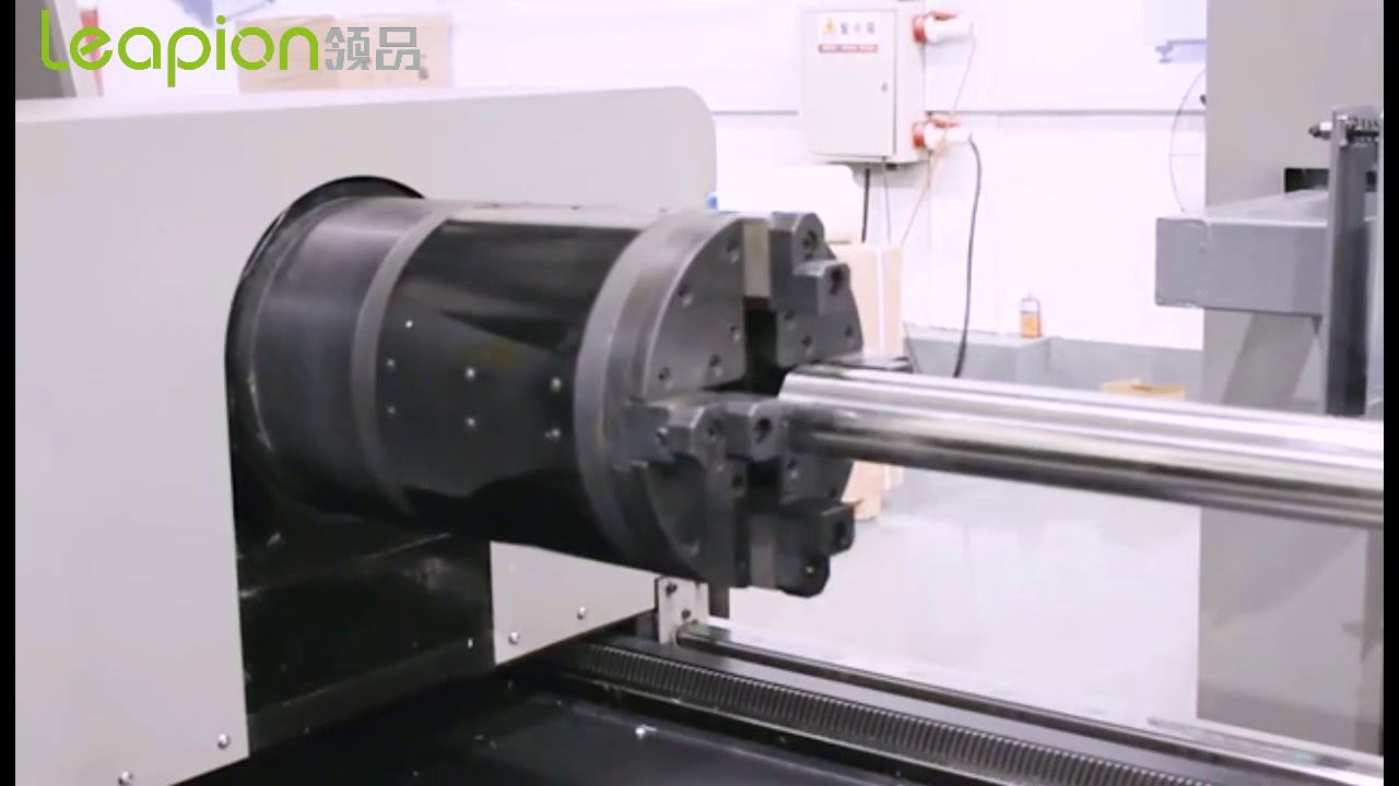Leapion automatic loading and unloading pipe cutting machine - YouTube