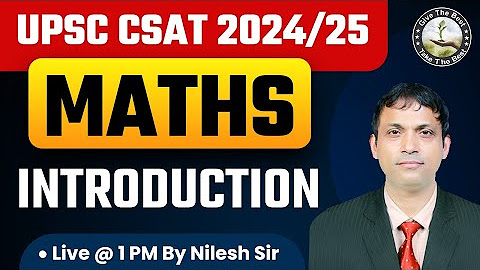 1PM: CSAT Maths By Nilesh Sir | UPSC CSE CSAT 2024-25 | Nirman IAS - YouTube