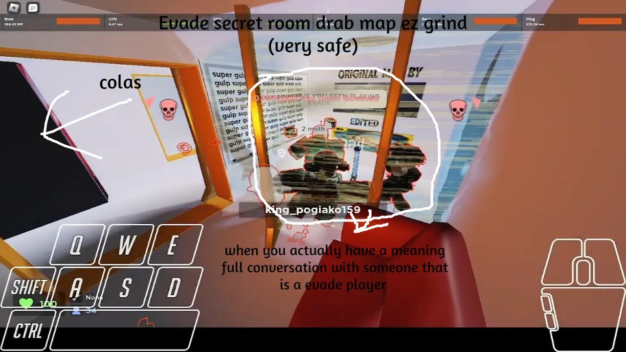 Evade secret room drab map ez grind #part1 - YouTube