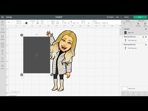How to make a large print then cut bitmoji using Cricut Design Space ...