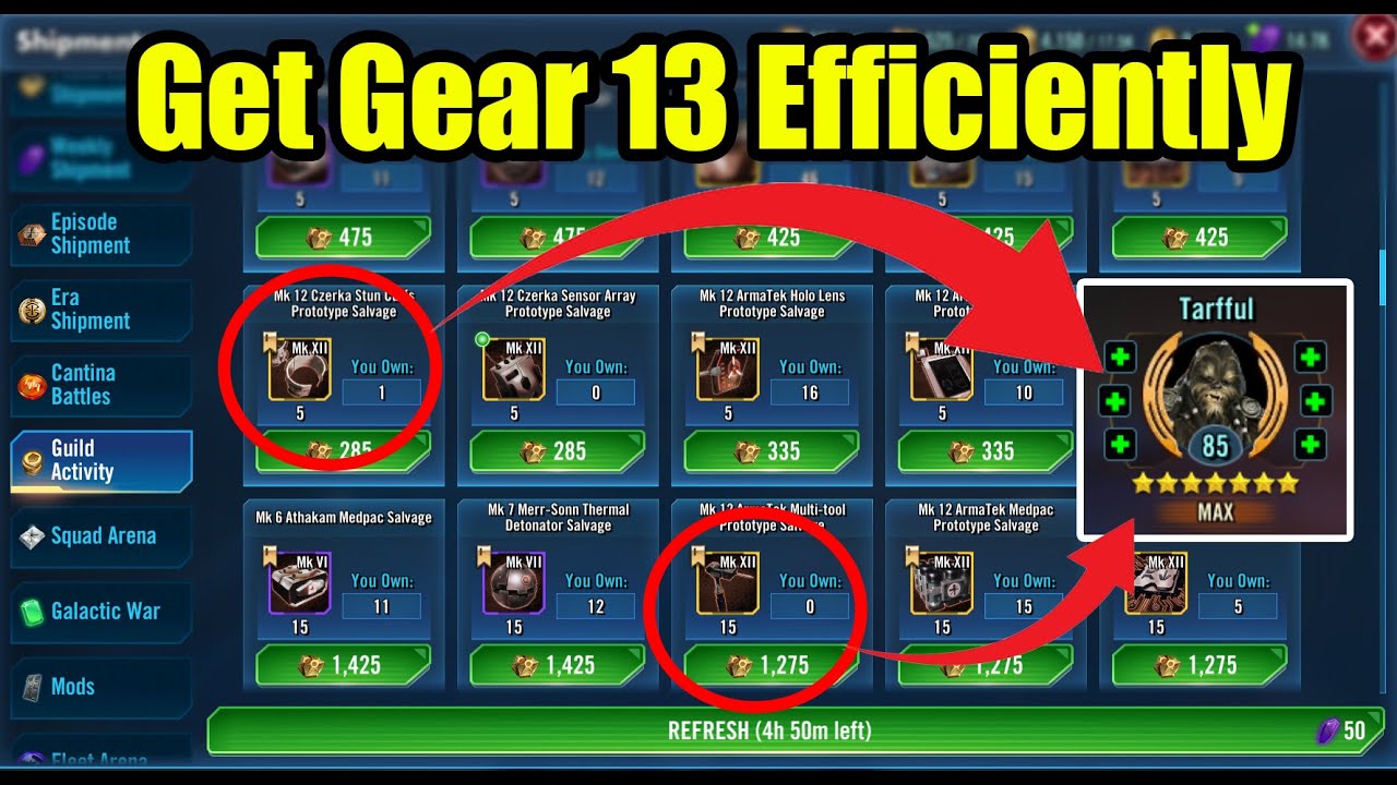 Get to Relics the Smart Way | SWGOH Gear 13 Farming Guide Dec 2025 ...