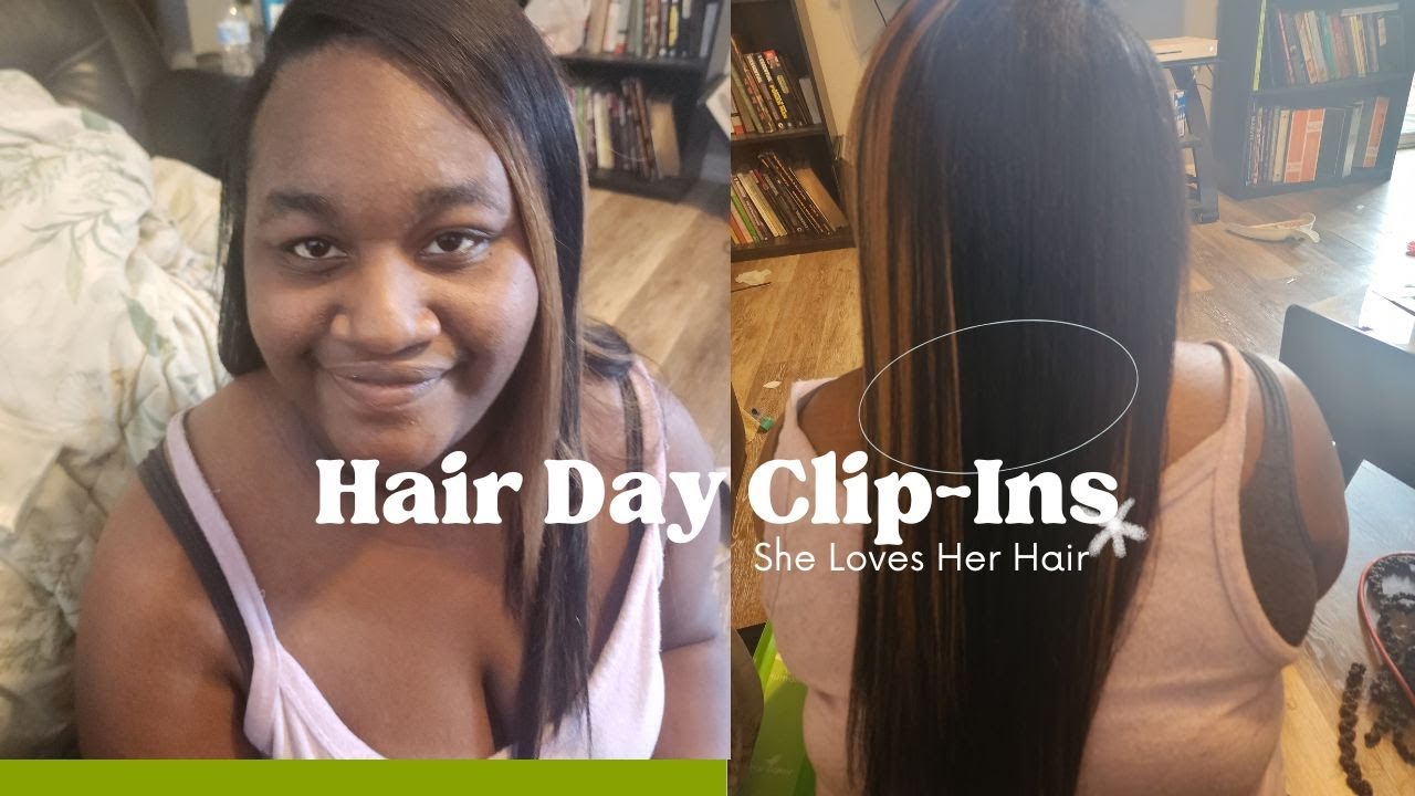 Hair Day! Clip ins!!! Doing my daughters hair, she loves it so much ...