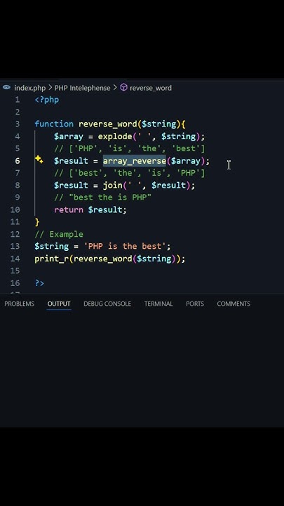 Reverse order of words in PHP #coding #programming #php #tutorial # ...