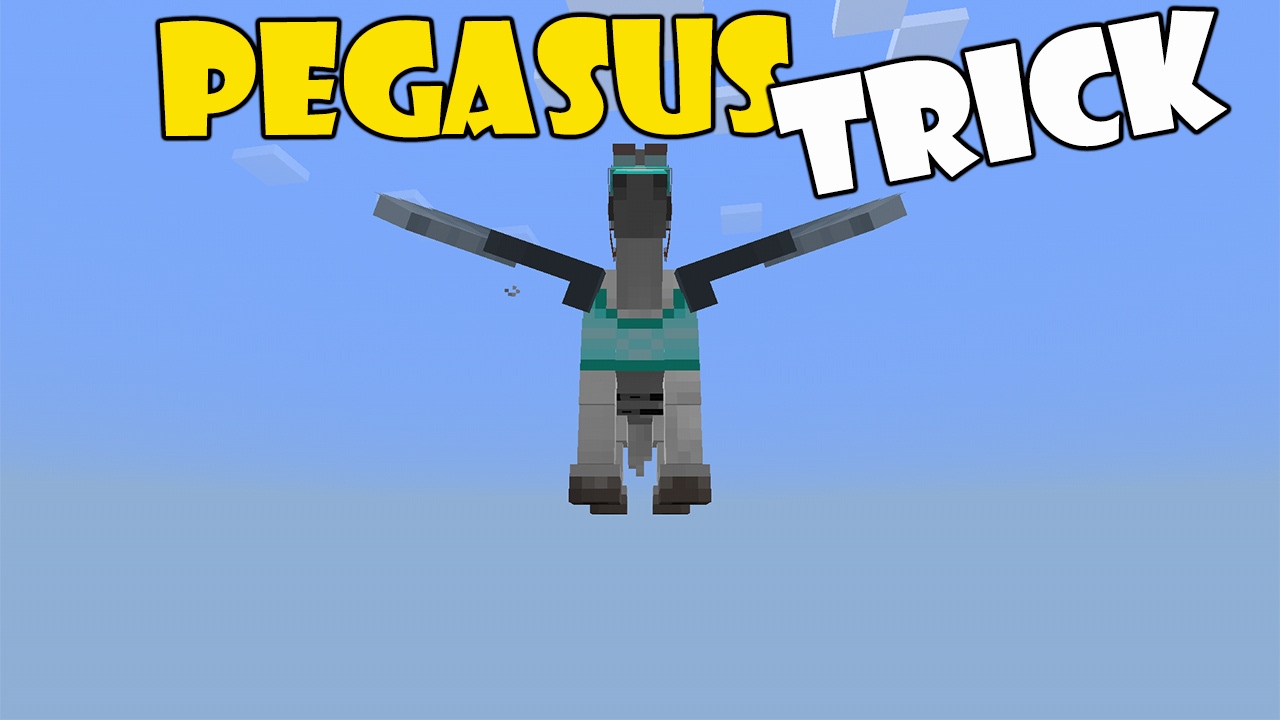 PEGASUS TRICK | Minecraft PE (Pocket Edition) MCPE - YouTube