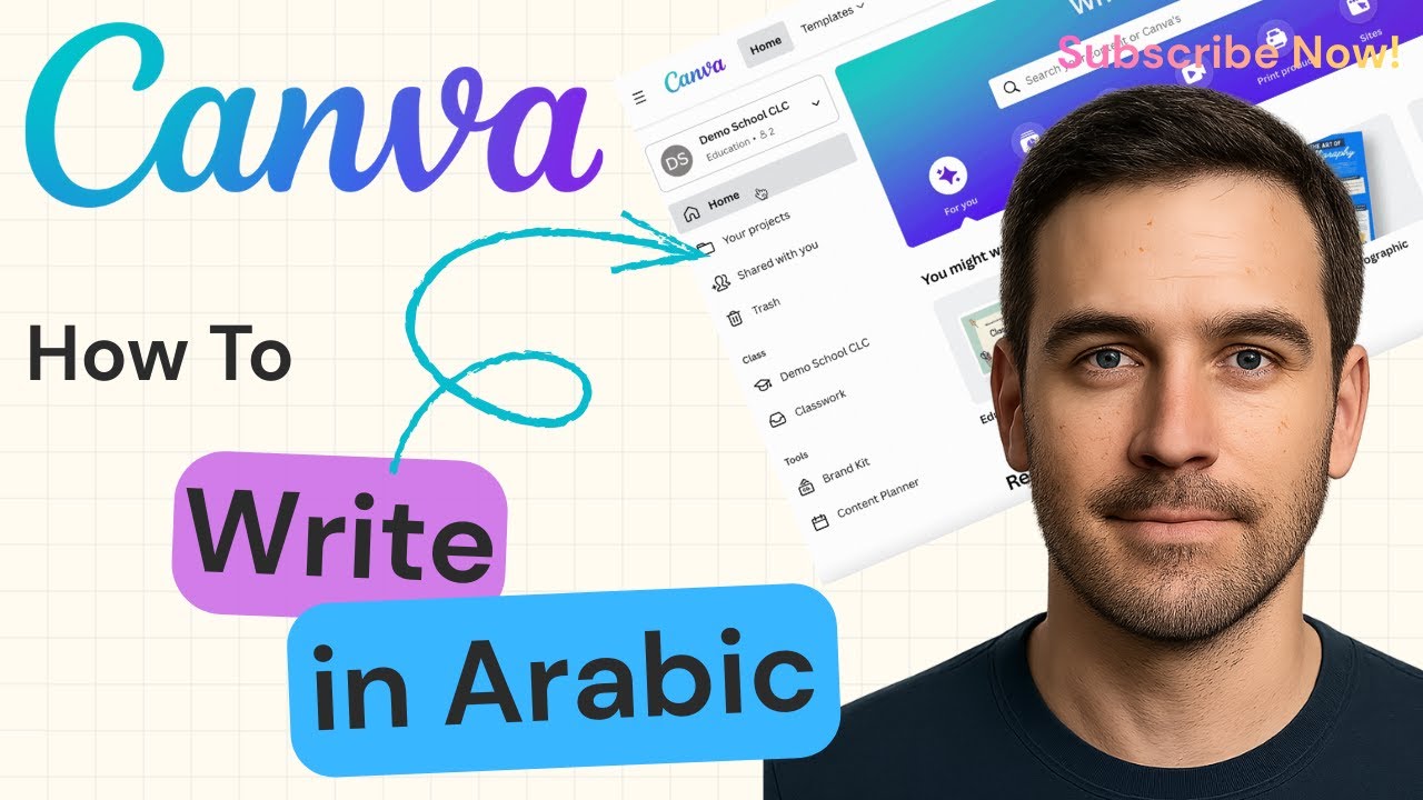 How To Write Arabic in Canva | Canva Language Support Tutorial 2025 ...