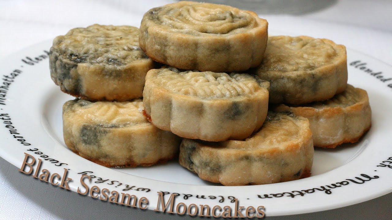 Black Sesame Mooncakes (Vegan, Gluten Free) - YouTube