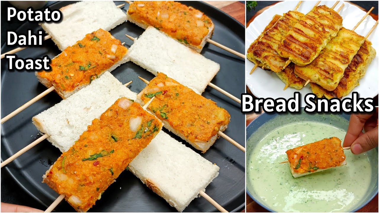 2 Minutes Bread Snacks | Potato Dahi Grill Toast | New Recipe | Evening ...