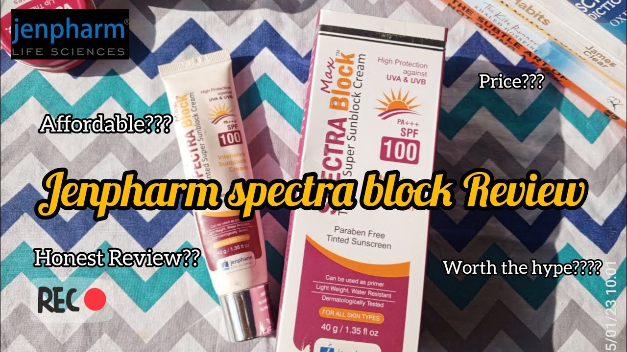 jenpharm tinted sunscreen review | Jenpharm spectra block Review - YouTube