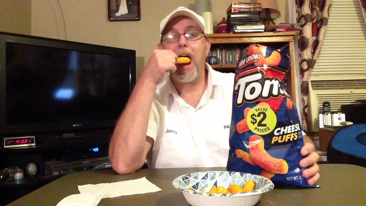 The Beer Review Guy # 660 Tom's Cheese Puffs Review - YouTube